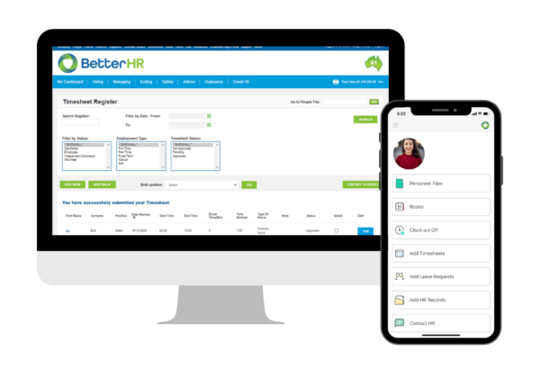 Timesheet Tracking & Rostering - BetterHR