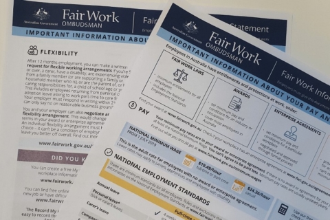 Are you issuing the latest Fair Work Information Statement and Casual ...